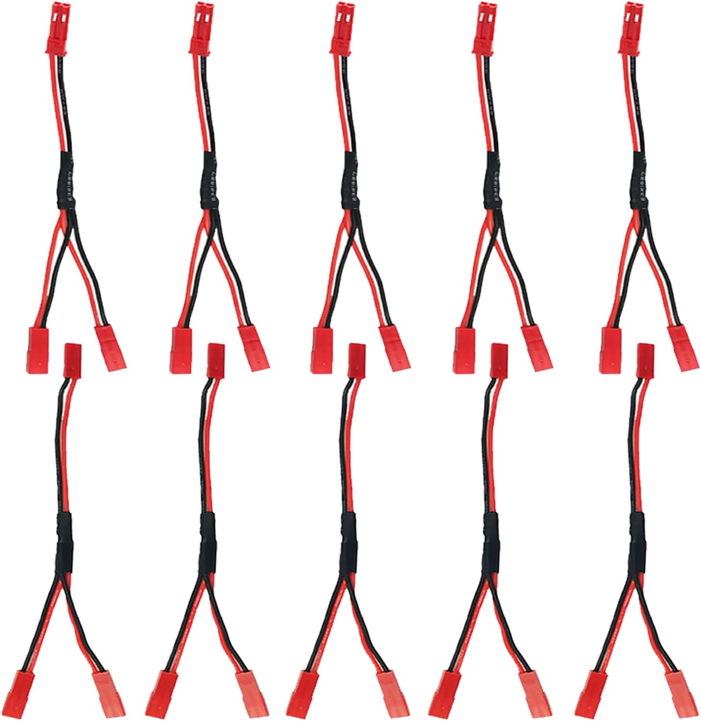 Amazon.com: AEDIKO 10pcs JST Plug Splitter Cable 1 JST Male Female to 2 ...