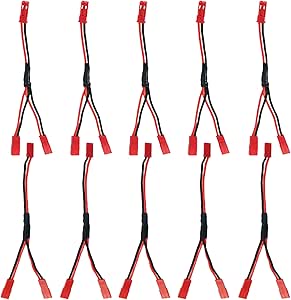 Amazon.com: AEDIKO 10pcs JST Plug Splitter Cable 1 JST Male Female to 2 ...
