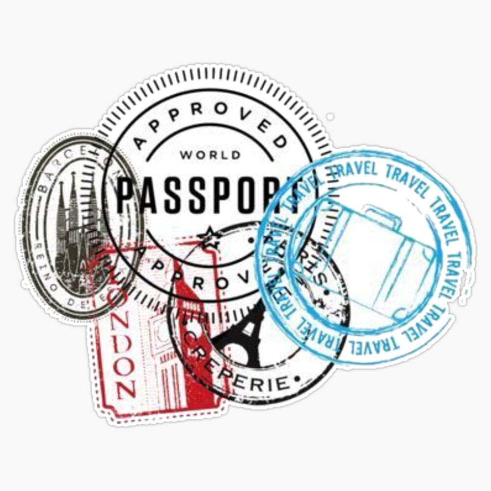 Amazon.com - Passport Stamps Vinyl Waterproof Sticker Decal Car Laptop ...