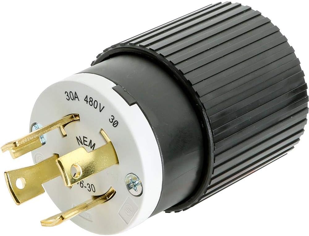 Amazon.com: Hubbell T28435-30 Amp 480V NEMA L16-30 3-Phase Twist Lock ...