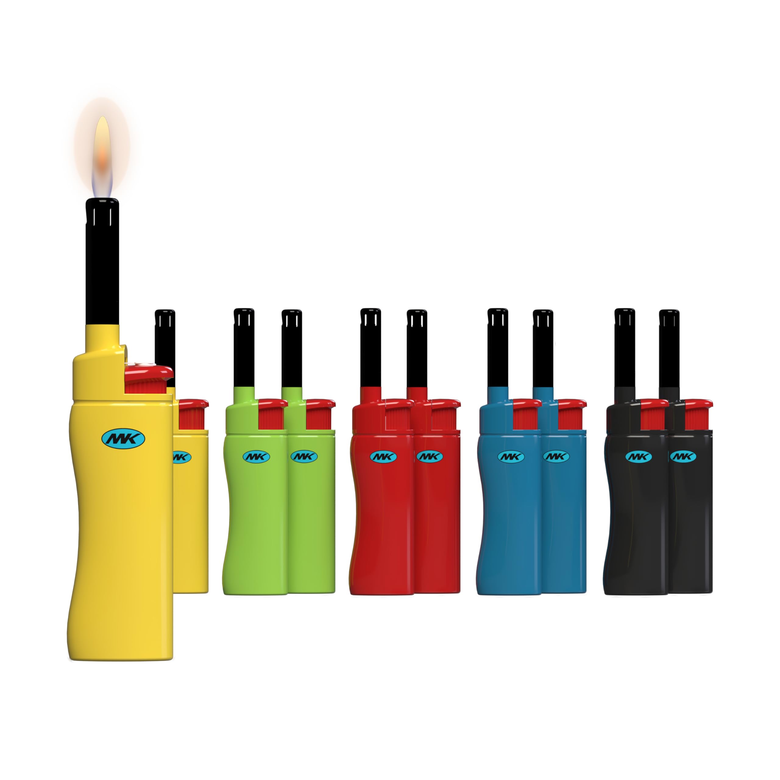 Amazon.com: MK Lighter, Assorted Colors 10 PCS Lighters, Mini Candle ...