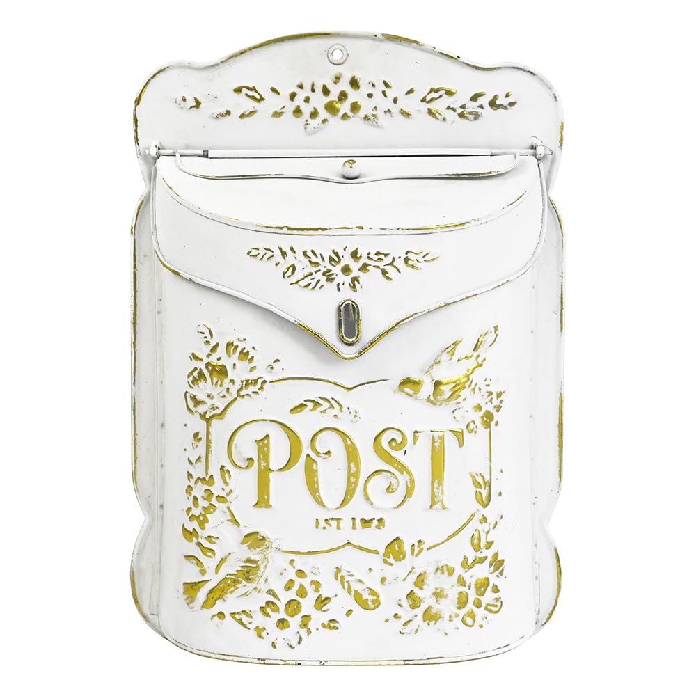 Z² BellaDecor Vintage Mailbox Wall Mount Mailboxes for Outside Mailbox ...