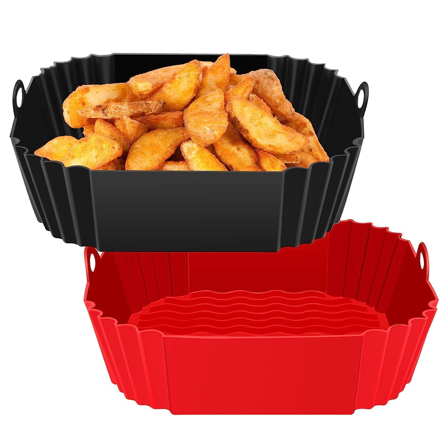 Buy CLIXERA Nonstick Silicone Air Fryer Liner Basket Inserts - Set of 2 ...