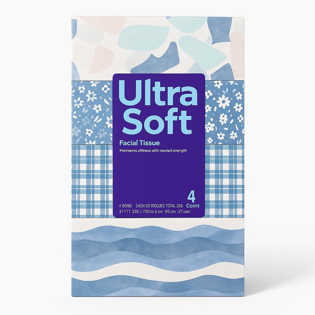 Amazon.com: RK Prime Ultra Soft 3-Ply Facial Tissue 4 Pack – Soft ...