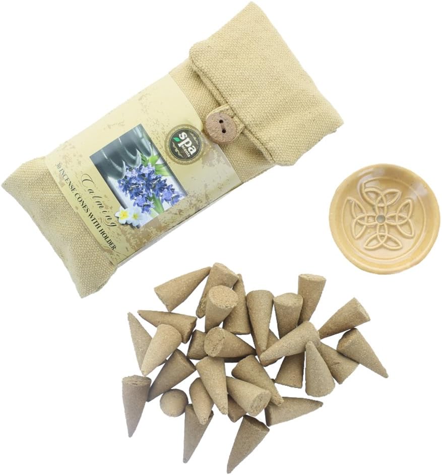 Amazon.com: Spa Incense Cones and Holder - Calming : Home & Kitchen