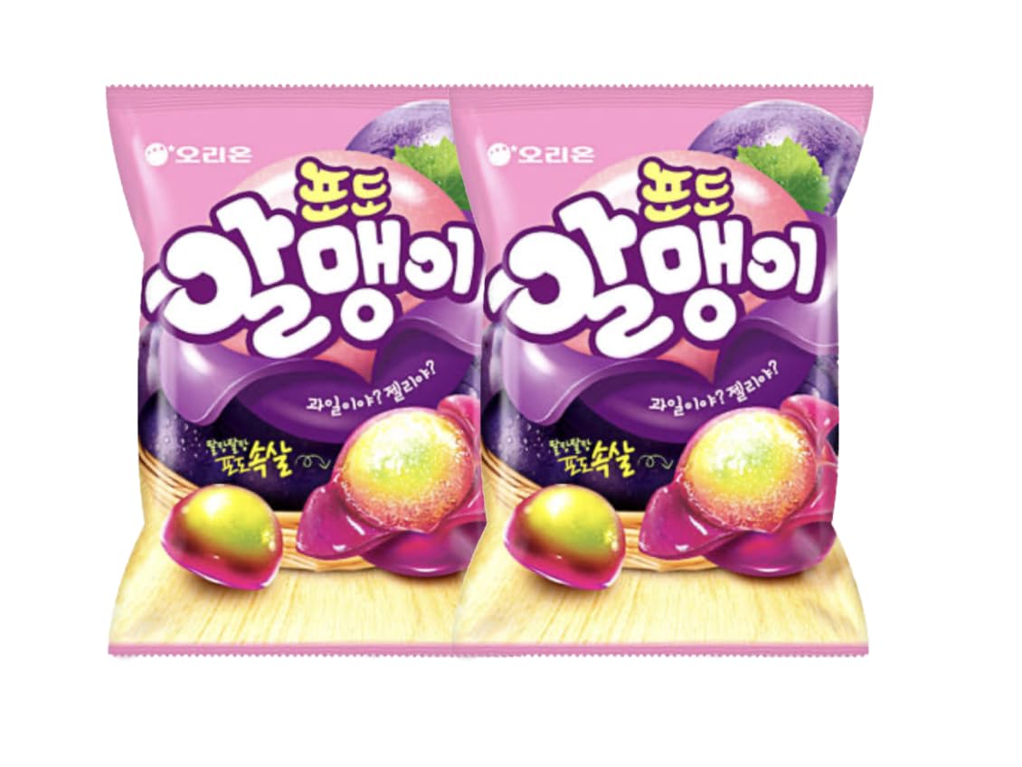Amazon.com : Korean Snacks Grape-Flavored Jelly Gummy Candies ...