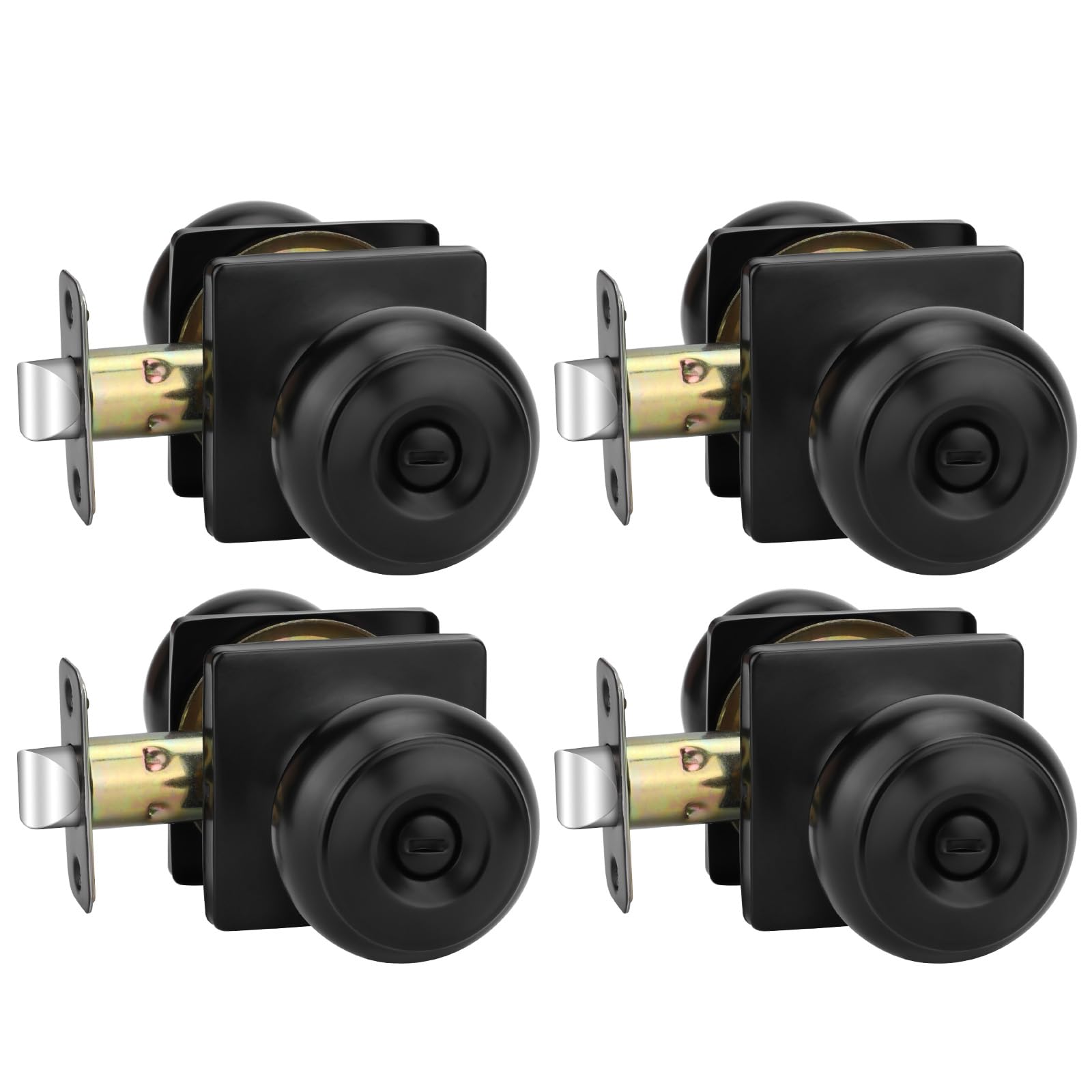 goldenwarm Black Door Knobs Interior, Classic Matte Black Interior Door Knobs Privacy, Bedroom ...