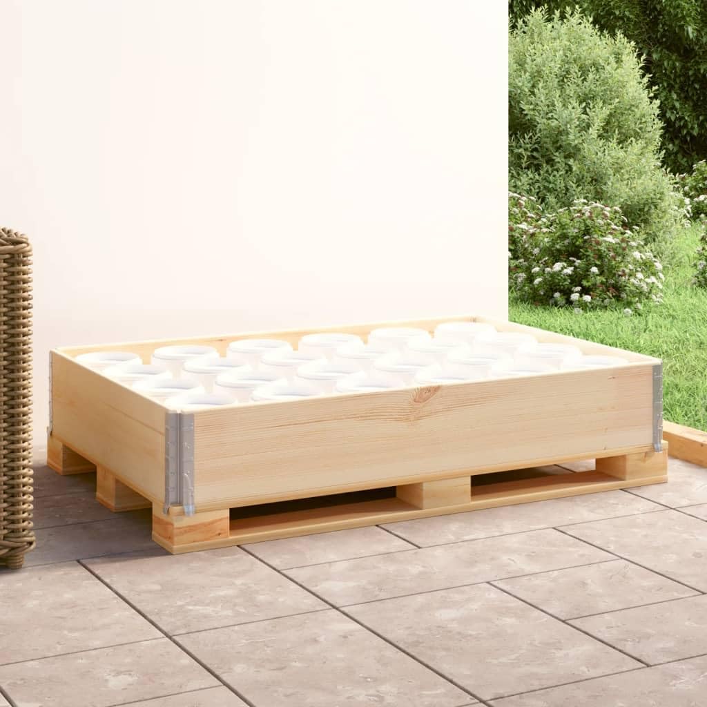 VRAXO Pallet Collar 80x120 cm Solid Pine Wood, Pallets & Loading ...
