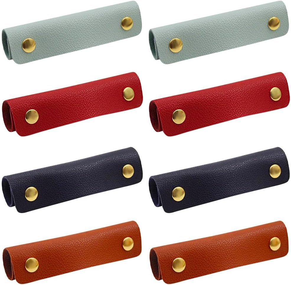 Amazon.com: 8 Pieces Handbag Handle Leather Wrap Cover, Luggage Bag ...