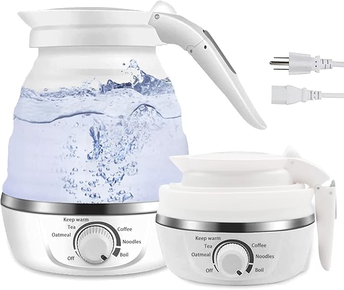 Amazon.com: Travel Electric Kettle,700ML Collapsible Small Electric ...