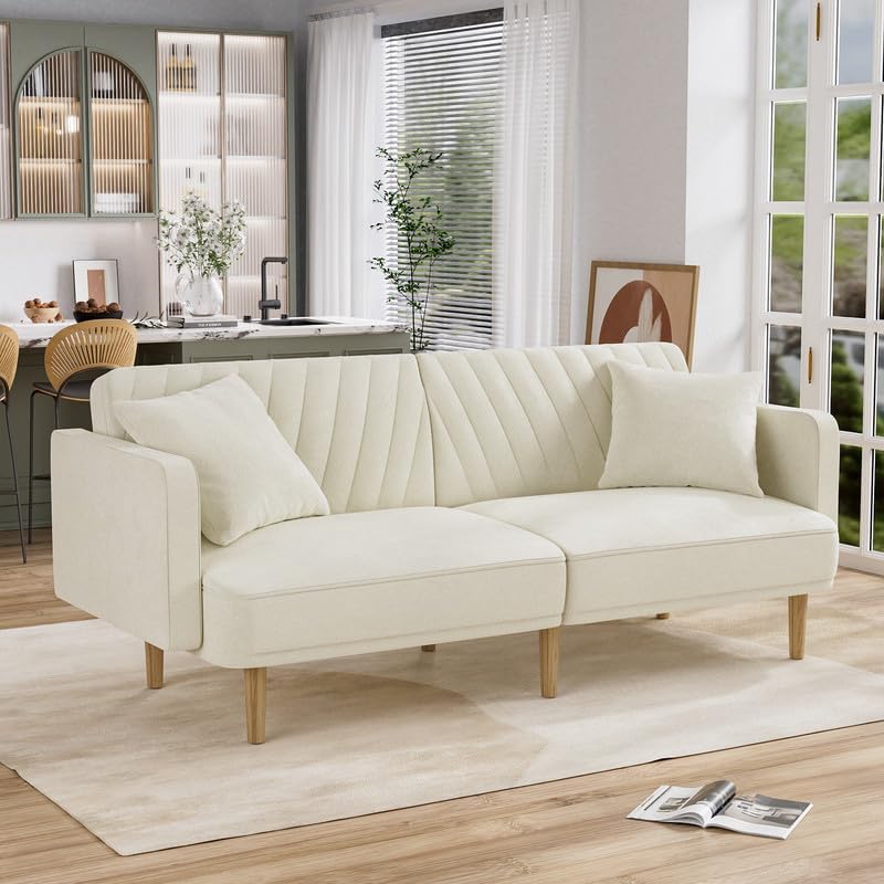 Amazon.com: mopio Aaron Couch, Small Sofa, Futon, Sofa Bed, Sleeper ...