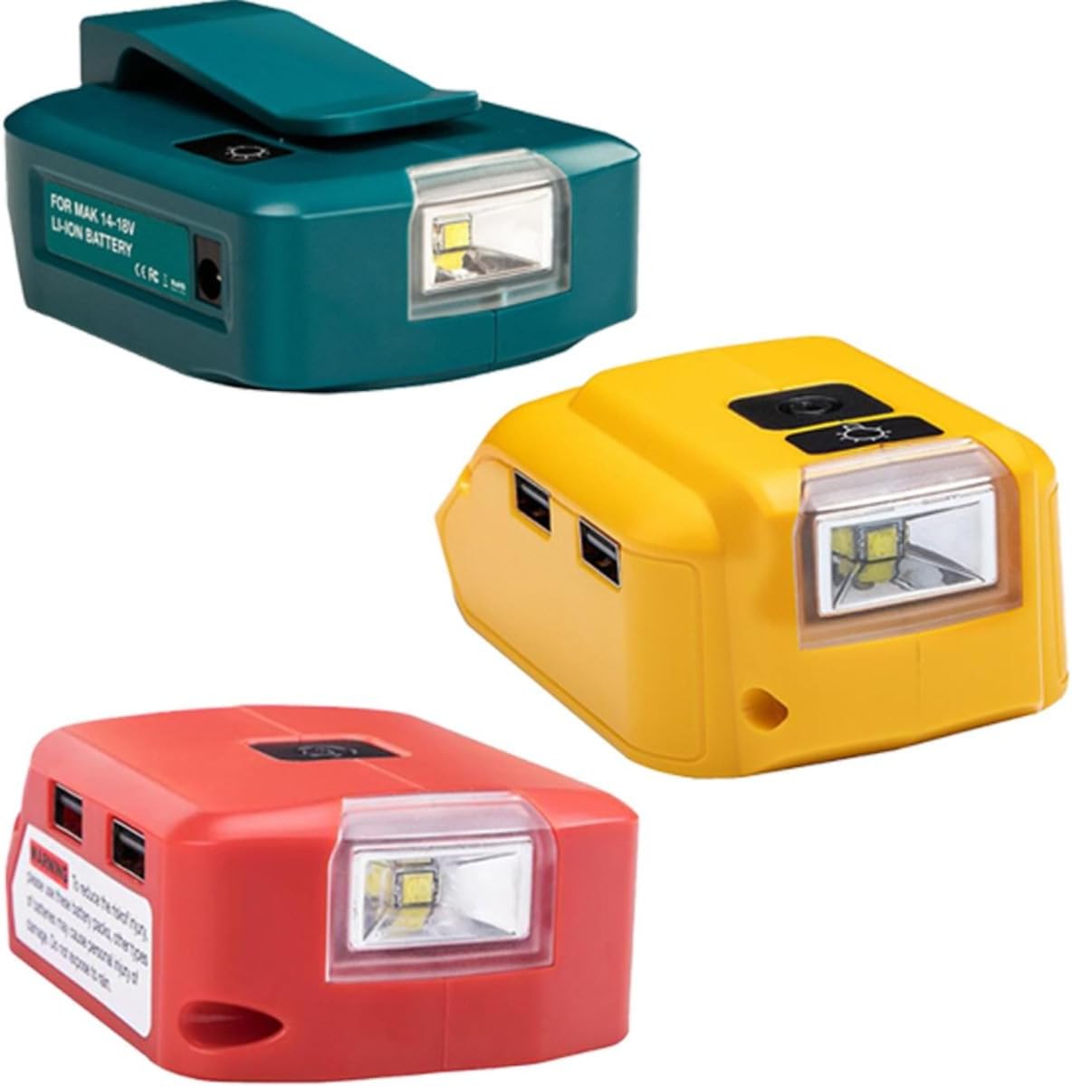 Amazon.co.jp: Kisigim マキタアダプタ 互換品 USB ADP05 LED ライト付き マキタ14.4V /18V バッテリー 対応 本体のみ 災害 応急照明 (イエロー ...