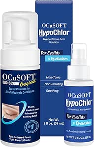 Amazon.com: OCuSOFT Lid Scrub Foaming Cleanser and HypoChlor Spray ...