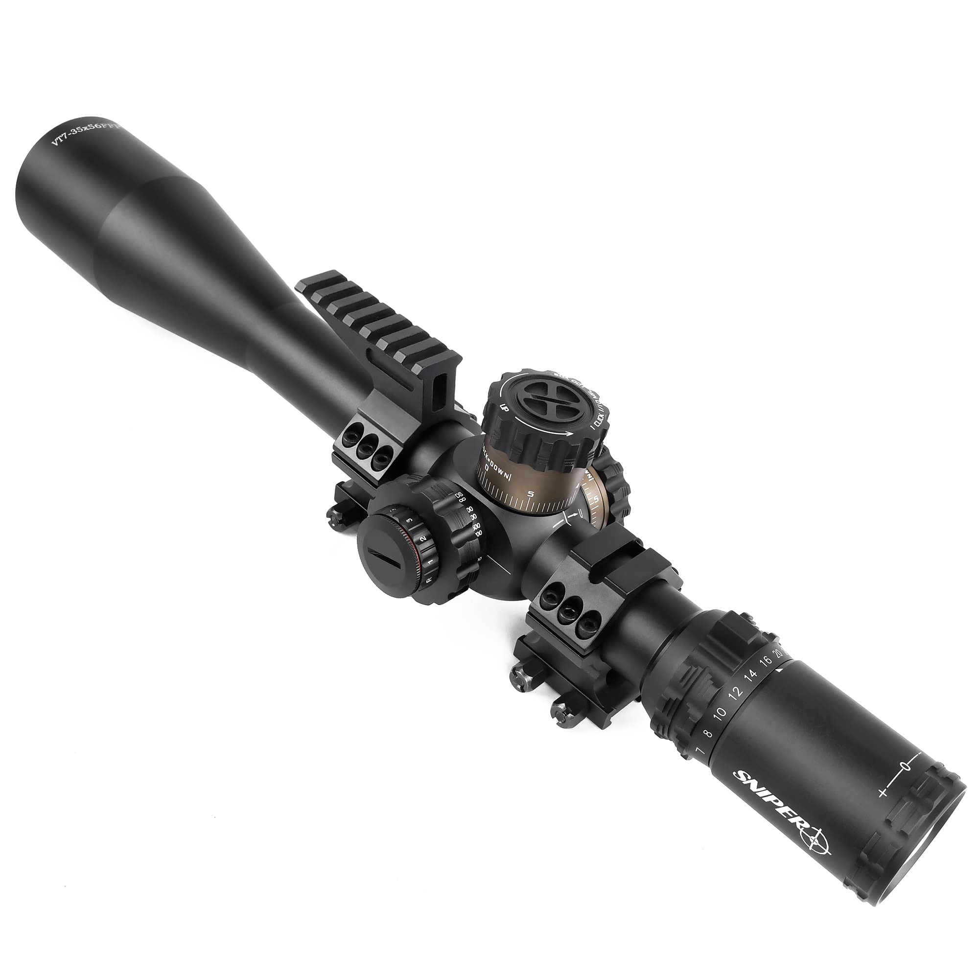 VT7-35X56FFP (MIL) First Focal Plane MIL Reticle Riflescope, 35mm Tube ...
