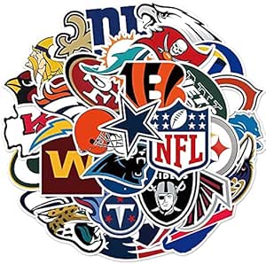 NFL American Football Vinyl Matt Finish Stickers Decals for Laptops ...