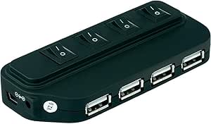 CE 4 Port USB 2.0-Hub einzeln schaltbar black: Amazon.co.uk