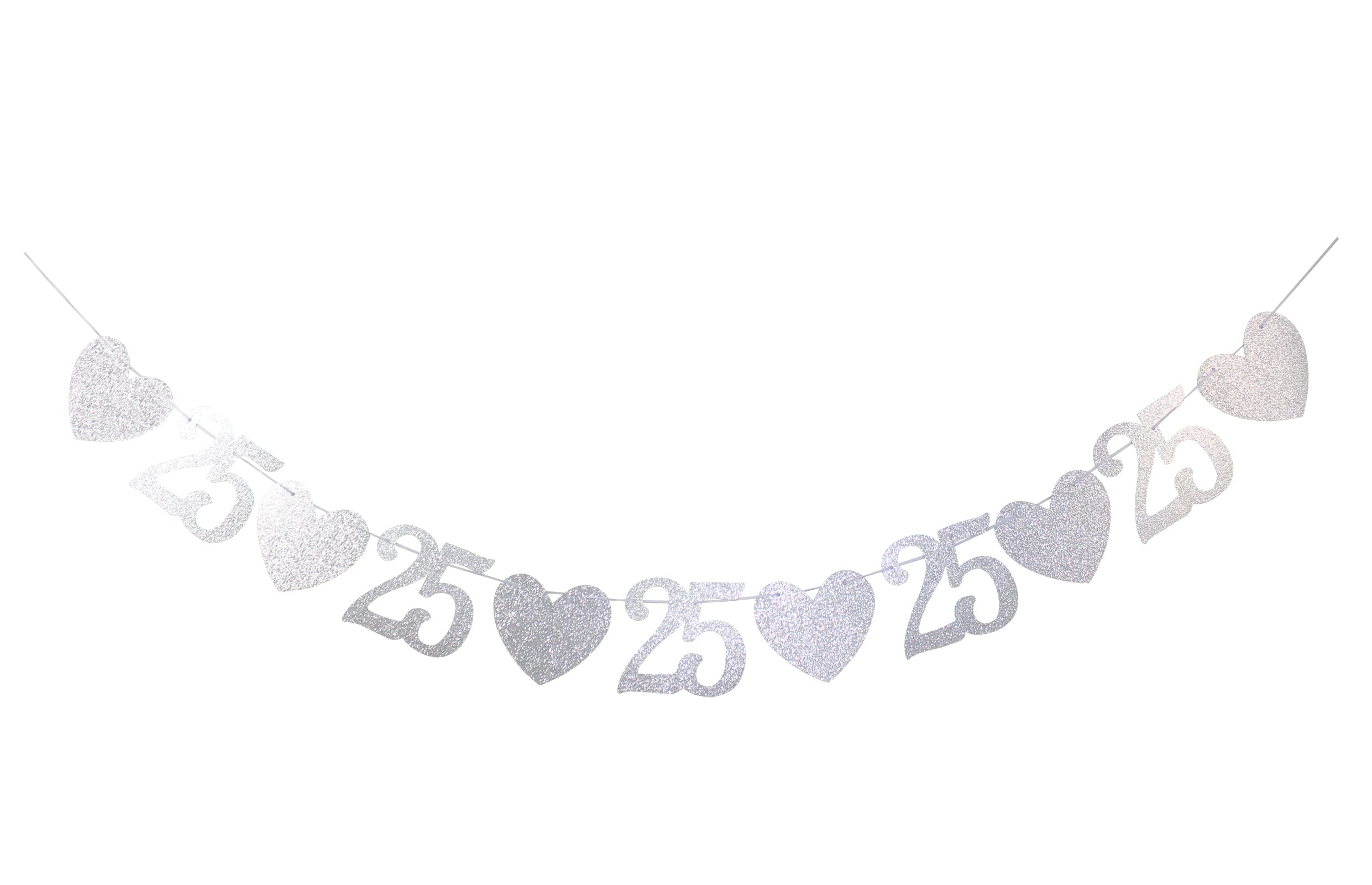 Amazon.com: StarsGarden Cheers to 25 Years Banner – 25 Years Blessed ...