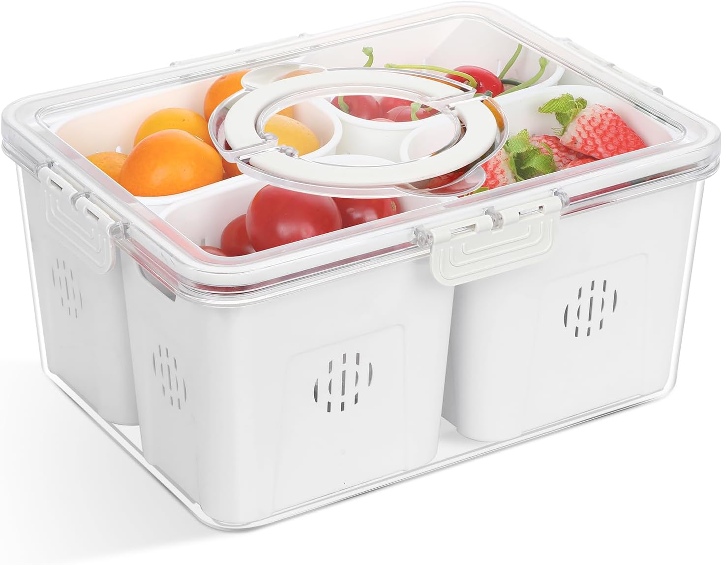 Amazon.com: Dualshine Airtight Fruit Storage Containers for Fridge with ...