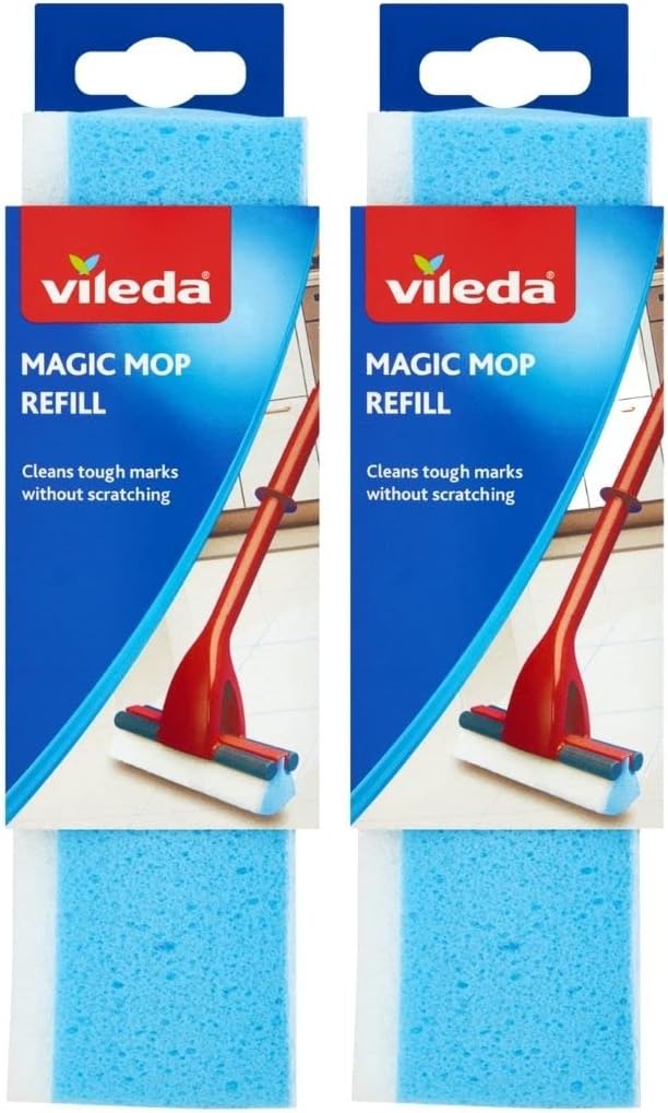 Amazon.com: Vileda Magic Mop Refill, Blue, Pack of 2 : Health & Household
