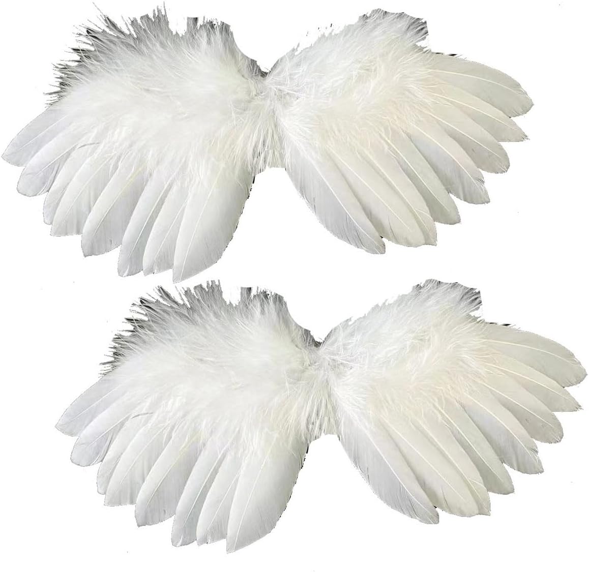 Amazon.com: 2Pcs Imitation Feather Angel Wings Ornaments Mini Angel ...