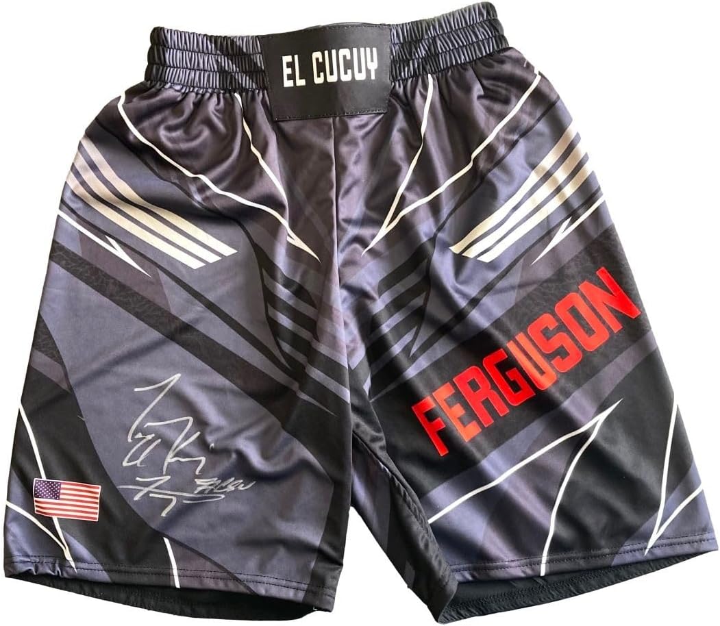 Tony Ferguson Signed Custom Black MMA Fight Trunks El Cucuy #CSO ...