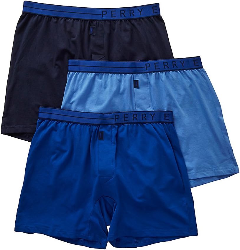 Perry Ellis Men's 16 Pack Soft Conformity Trim Brief Boxer, Blue ...