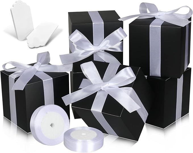 Amazon.com: DOYIDE Black Gift Boxes 5x5x5, 30 Pack Paper Gift Boxes ...