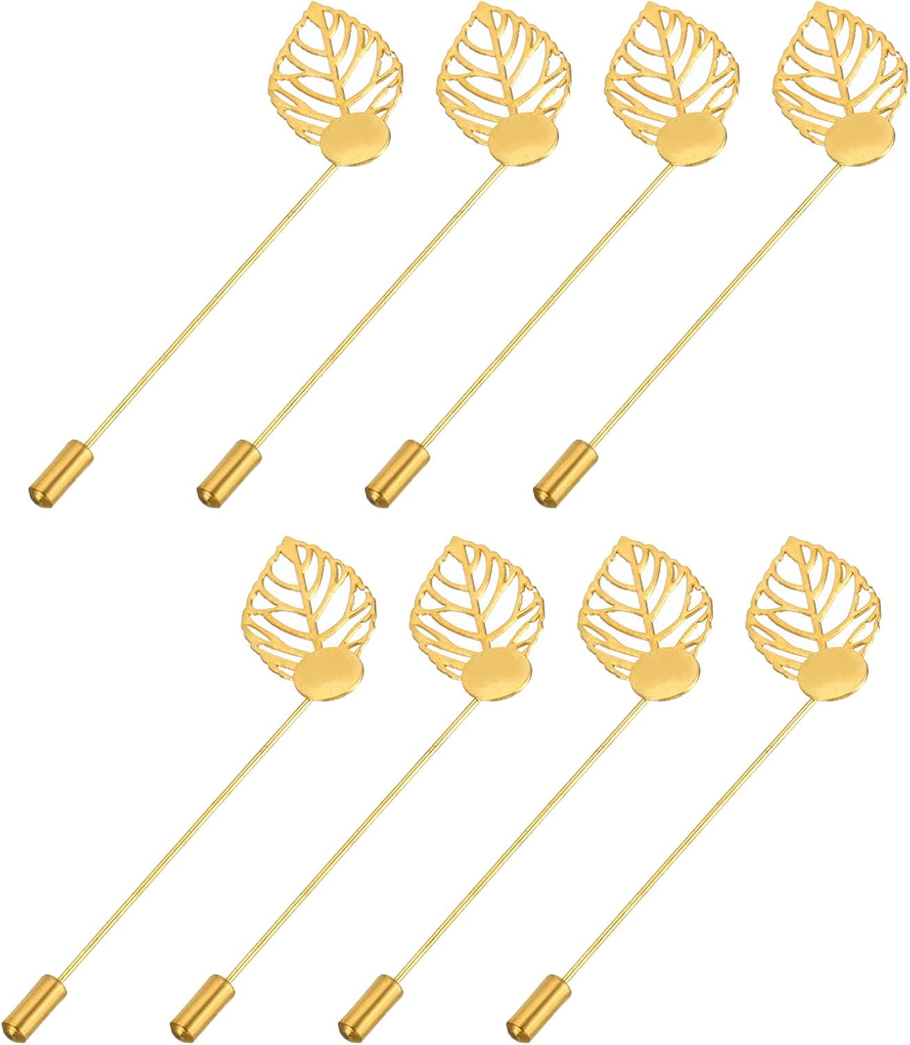 Amazon.com: MECCANIXITY Leaf Brooch Pins 3.3 Inch Metal Tray Stick ...