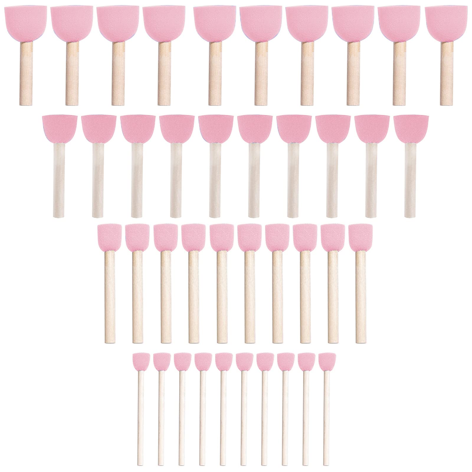 Snapklik.com : WAFJAMF 40 Pcs Assorted Size Round Sponges Brush Set