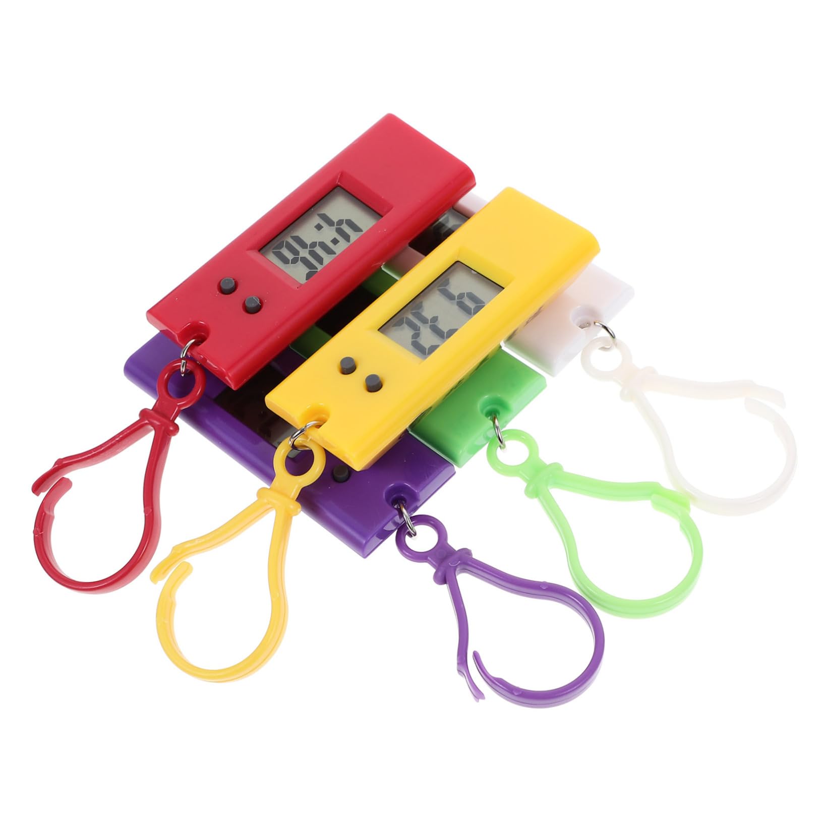 5pcs Backpack Clip Watch Keychain Electronic Watches Pocket Timer Watch ...