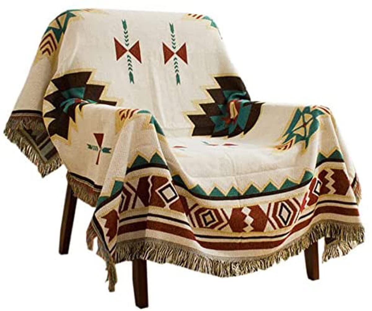 Aztec Navajo Throw Blanket Bohemian Tribal Ethnic Geometric Pattern Rug ...