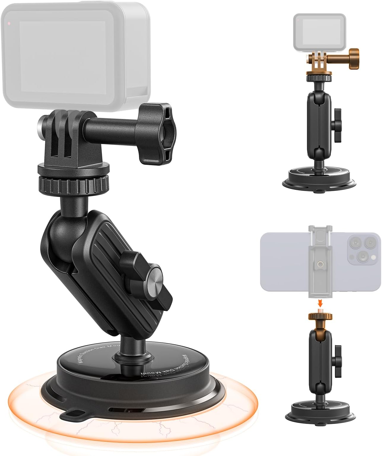 Amazon.com: Magnetic Mount Magnet for Action Camera, 360 Quick Car ...