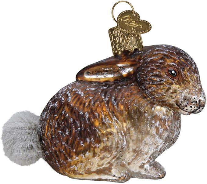 Amazon.com: Old World Christmas Vintage Cottontail Bunny Glass Blown ...