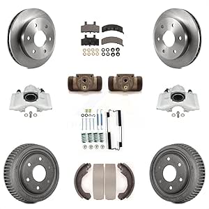 Amazon.com: Transit Auto Front Rear Disc Brake Caliper Rotors Drums ...