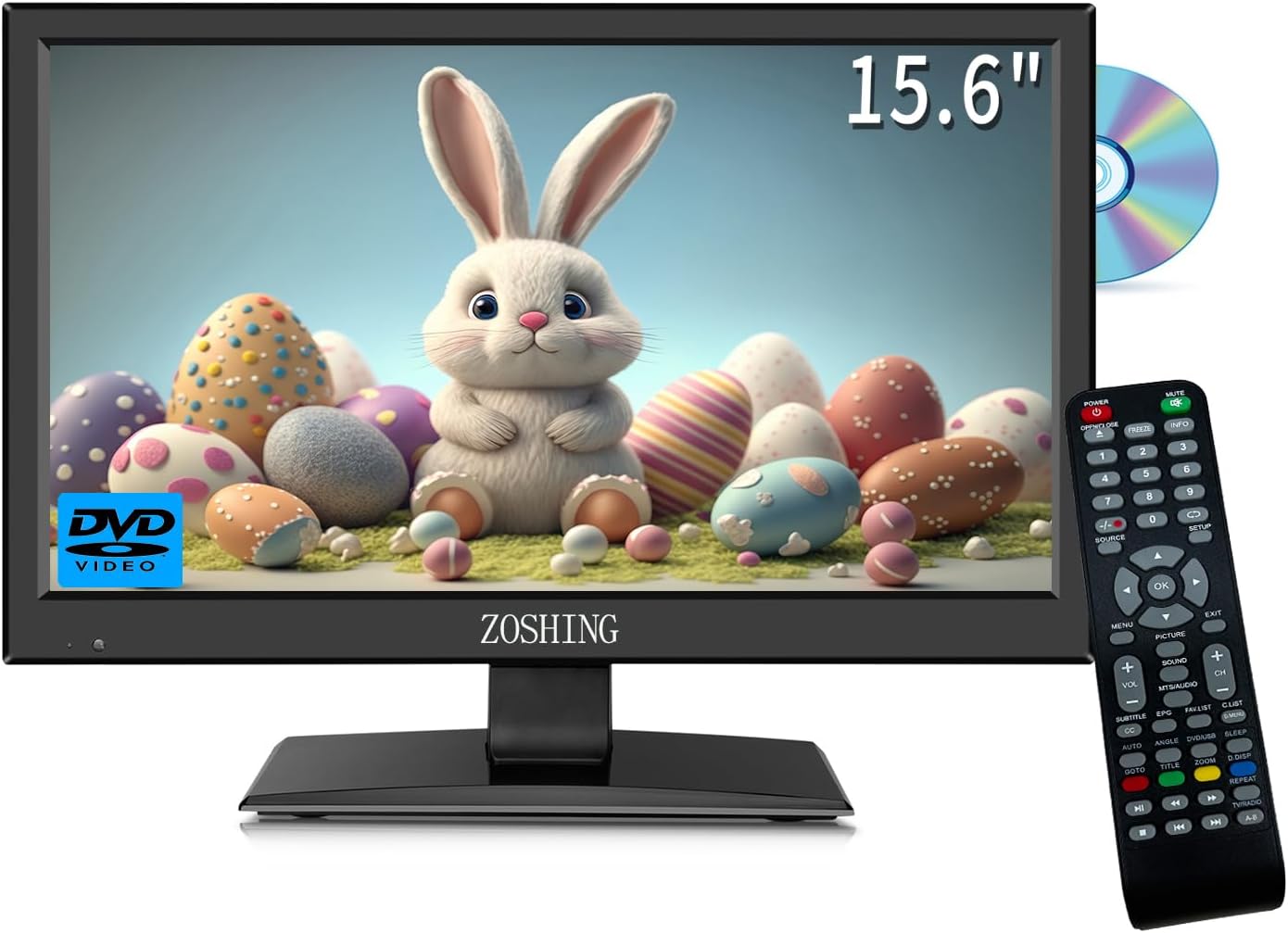 TV 20 pollici,Piccolo televisore con sintonizzatore digitale T2 H.256,TV da 12V, ingresso HDMI ...