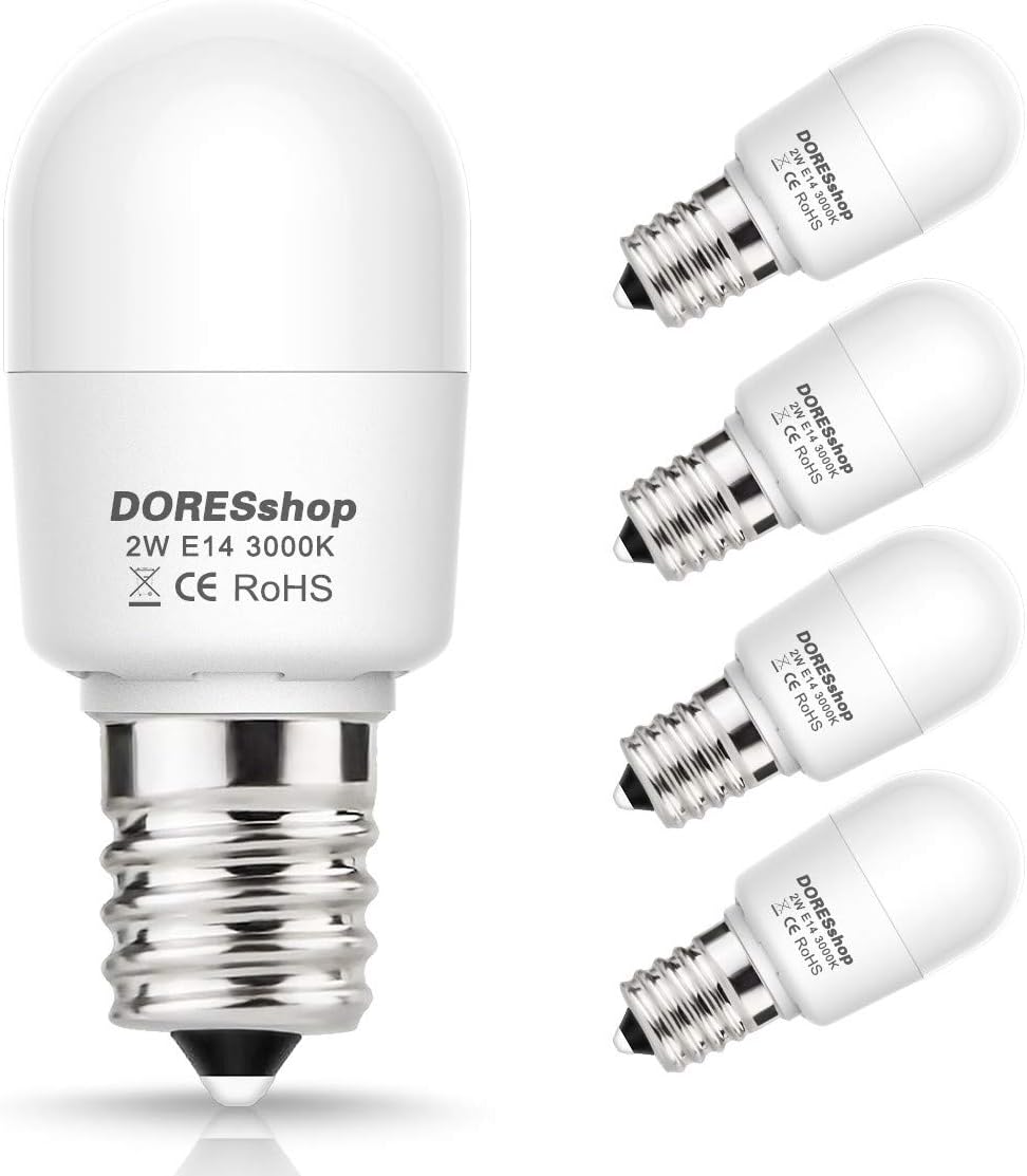 DORESshop E14 LED Light Bulb Small, 2W SES E14 Mini LED Bulbs ...