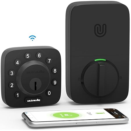 Smart Lock, ULTRALOQ U-Bolt Pro + Bridge WiFi Adaptor, 6-in-1 Keyless ...
