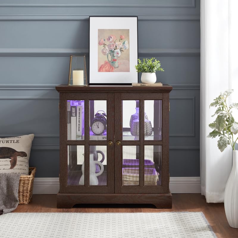 Amazon.com: LUMISOL LED Curio Display Cabinet, Antique Display Cabinet ...