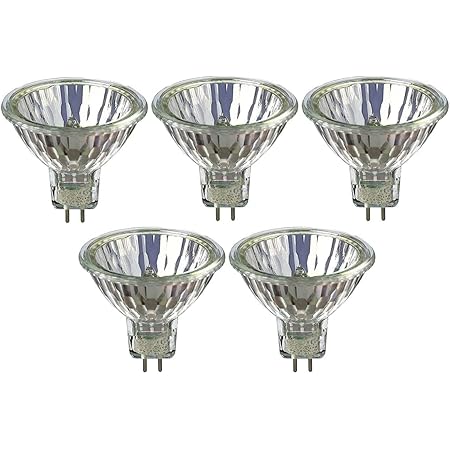 5Pack Philips Halogen 12V MR16 20W GU5.3 36D 4000Hrs Dimmable Halogen ...