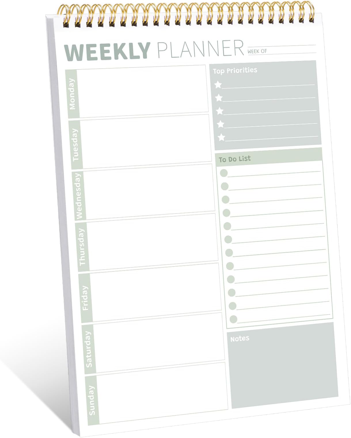 Elite Check Weekly Planner - Wirebound Undated Weekly & Daily Scheduler ...