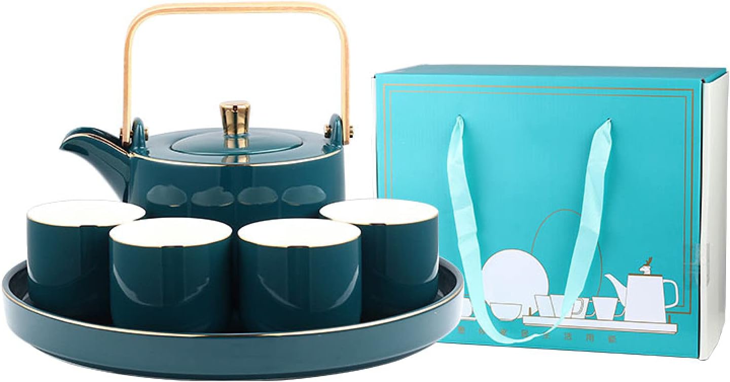 Teapot Set Ceramic,Afternoon Tea Set Tea Set Porcelain Tea Set With 1 ...