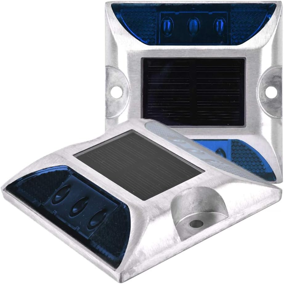 SIROAD Solar Driveway Deck Light, IP68 Waterproof Driveway Reflector ...