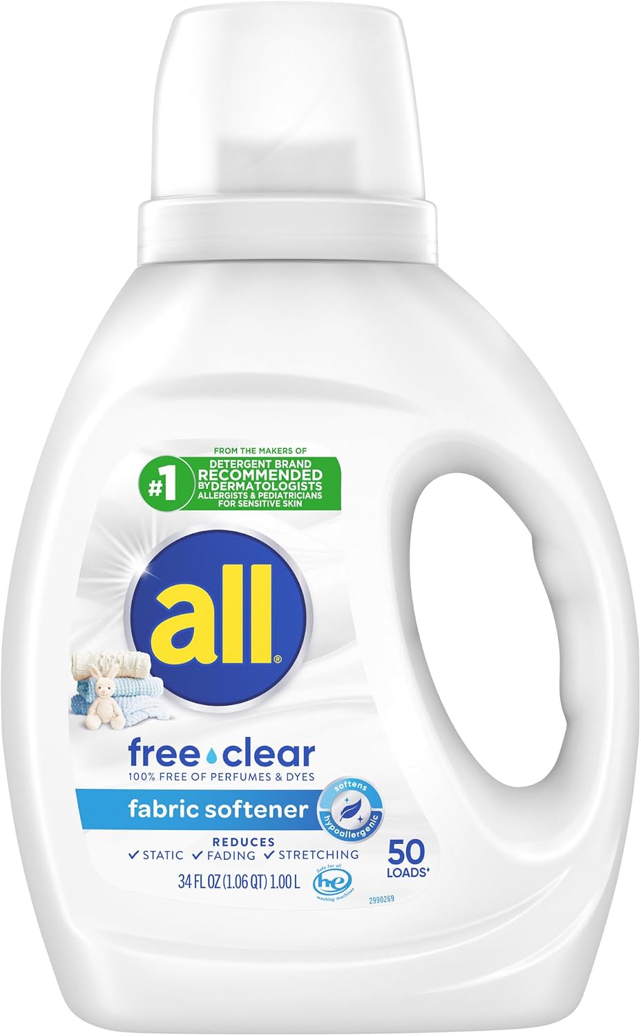 Amazon.com: all Liquid Fabric Softener, Free Clear, 34 fluid Ounces ...