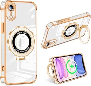 Amazon.co.jp: iPhone XR Case, Clear, MagSafe Compatible with Round ...