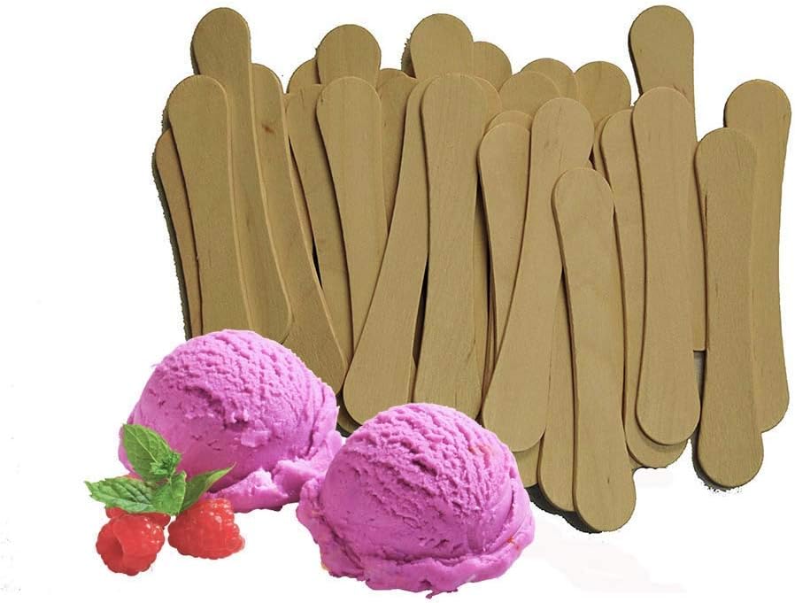Amazon.com: Nuogo 1500 Pcs Wooden Ice Cream Spoons Bulk Disposable Ice ...