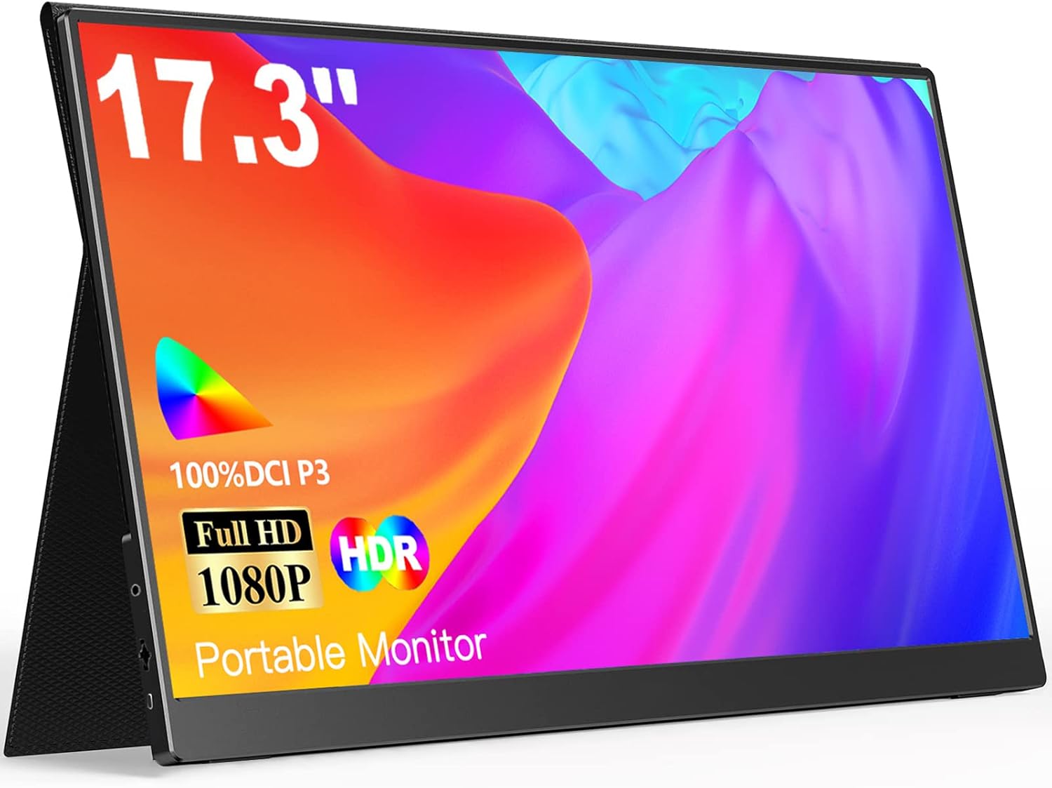 Portable Monitor, 17.3'' 100% DCI P3 1080P 400nit FHD HDR IPS Laptop ...