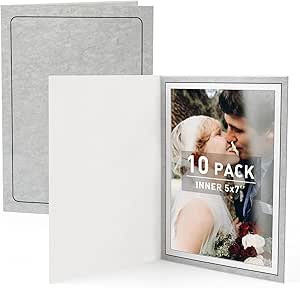 Golden State Art, Pack of 10, 5x7 Photo Folders, Cardboard Picture ...