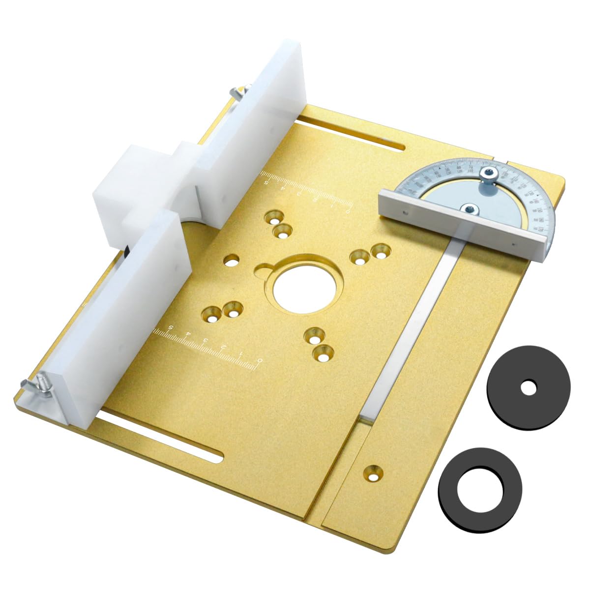 Aluminum Router Table Insert Plate W/Miter Gauge for Woodworking ...