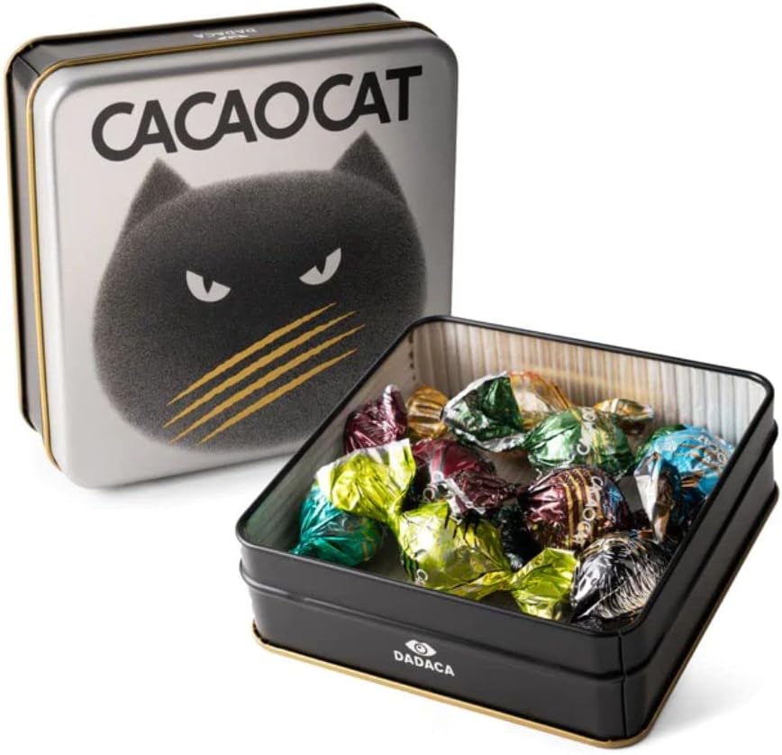 Amazon.co.jp: CACAOCAT缶 8個入り SILVER : 食品・飲料・お酒