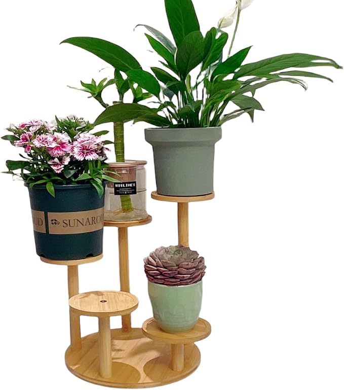 Amazon.com: QruiLanTu 5 Tiered Tabletop Plant Stand Indoor Small ...